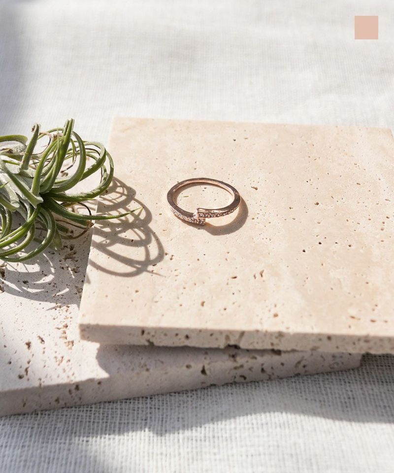 CLETTEオリジナル★ピンクゴールドストーンラップリング | 大きいサイズ レディース専門店 CLETTE(クレット)【公式】