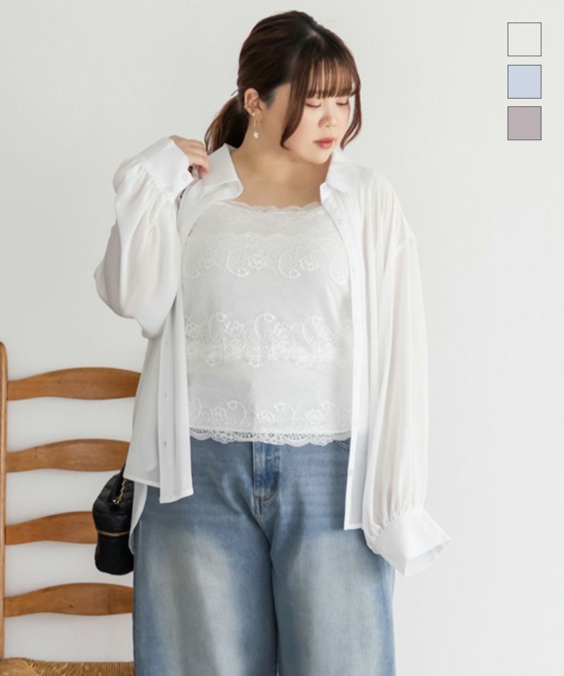 CLETTEオリジナル★楊柳シアーシャツ | 大きいサイズ レディース専門店 CLETTE(クレット)【公式】