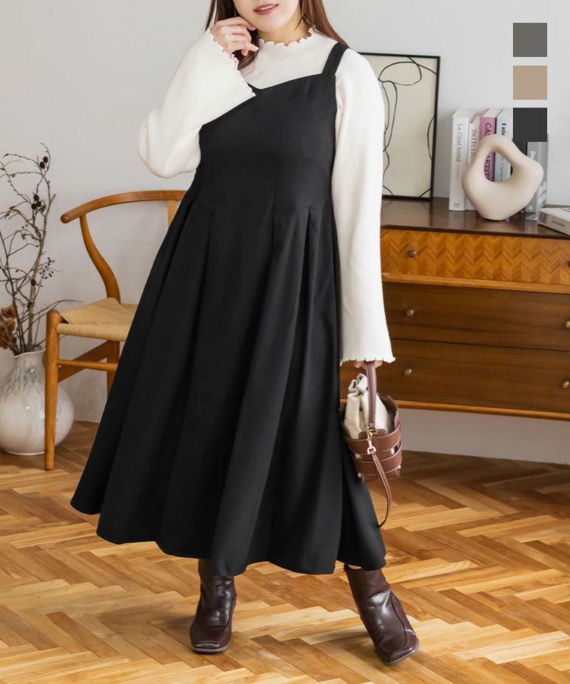 CLETTEオリジナル★ハートネックジャンスカワンピース | 大きいサイズ レディース専門店 CLETTE(クレット)【公式】