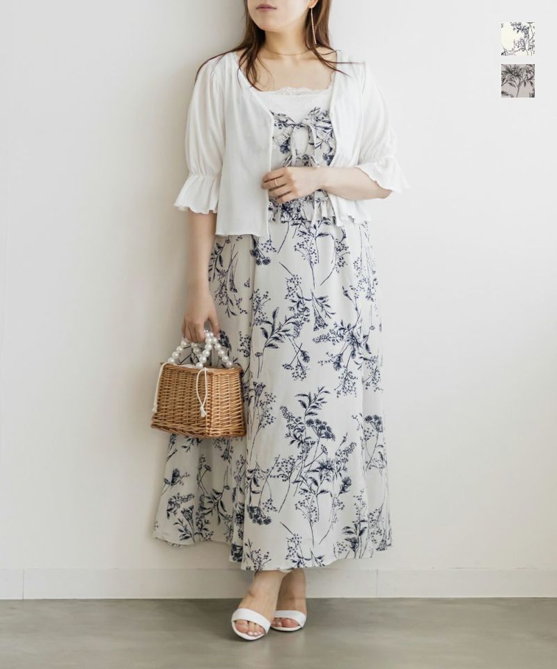 CLETTEオリジナル★花柄フリルキャミワンピース | 大きいサイズ レディース専門店 CLETTE(クレット)【公式】