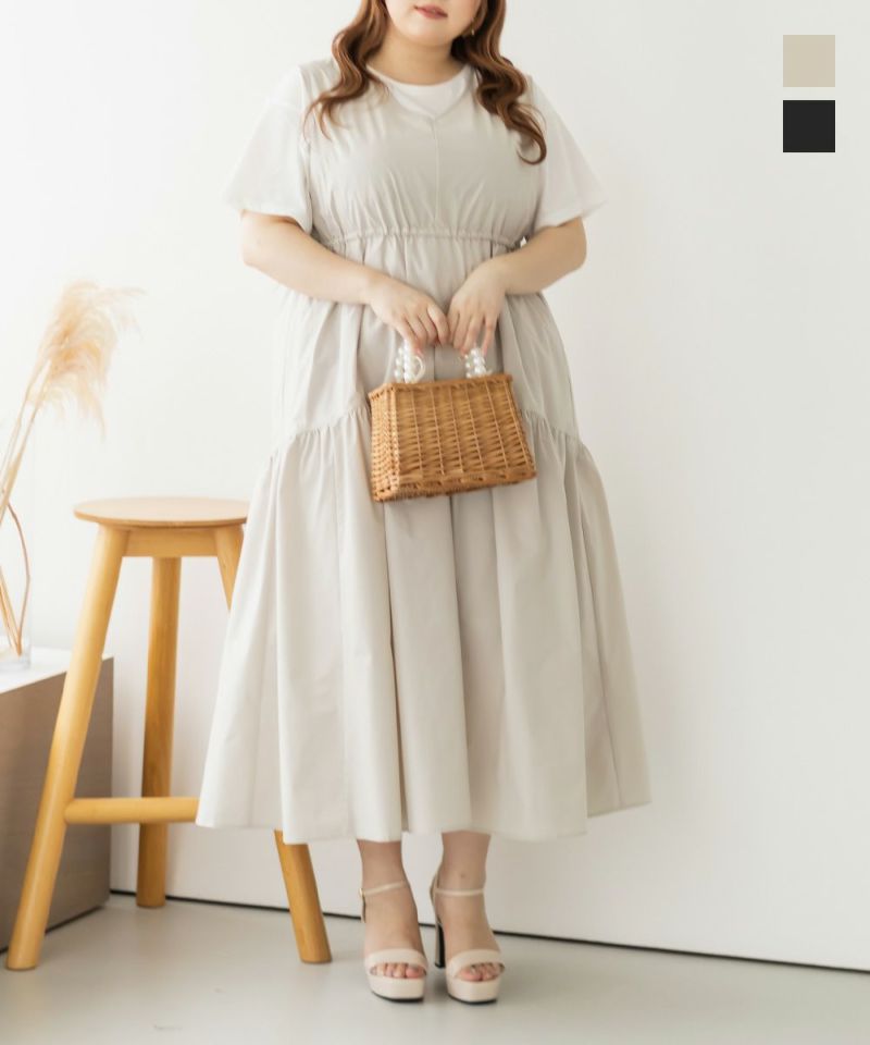 前後2WAYノースリーブティアードワンピース | 大きいサイズ レディース専門店 CLETTE(クレット)【公式】