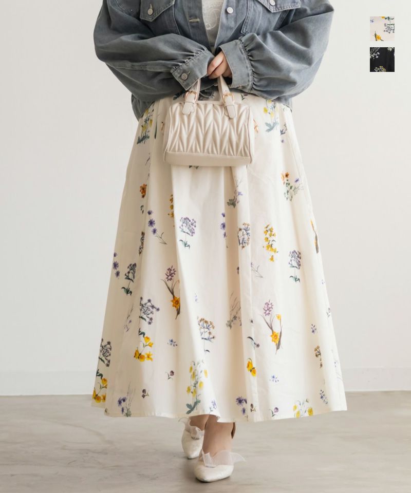 CLETTEオリジナル花柄ロングスカート | 大きいサイズ レディース専門店 CLETTE(クレット)【公式】